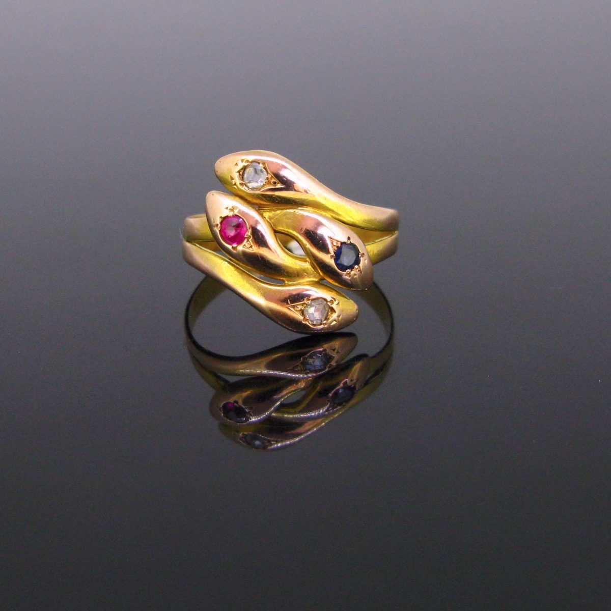 Victorian Double Snake Gold Ring – Heritagem